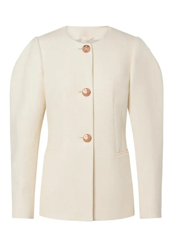 Gabriela Hearst Daelan Silk And Wool Blazer - White