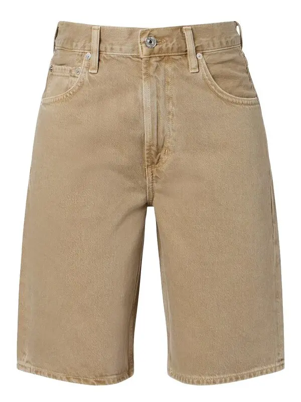 Citizens Of Humanity Court Denim Bermuda Shorts - Beige