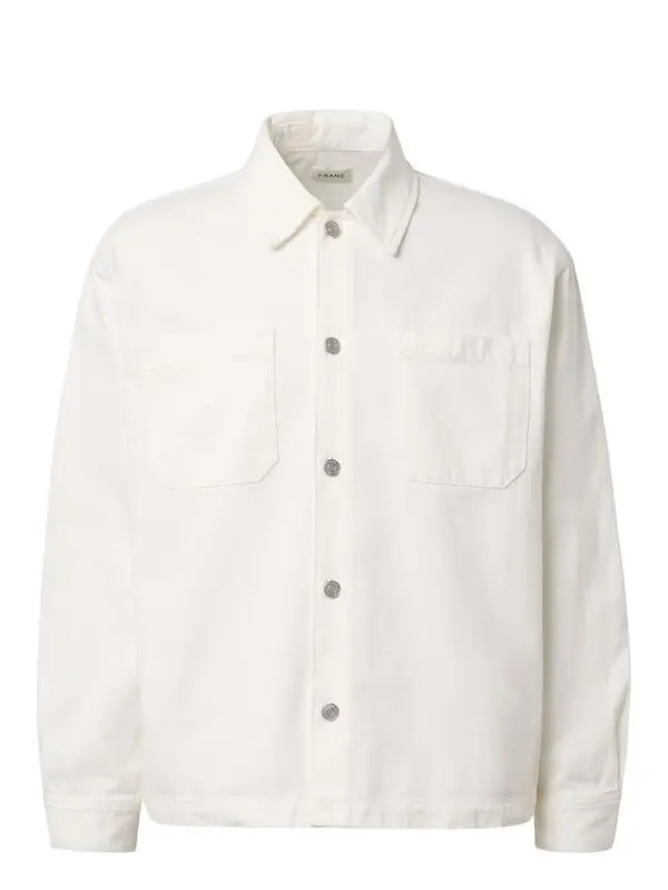 FRAME Cotton-blend Overshirt - White
