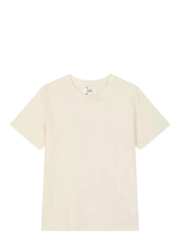 STUDIO TOMBOY Embroidered Detail T-shirt - Neutrals