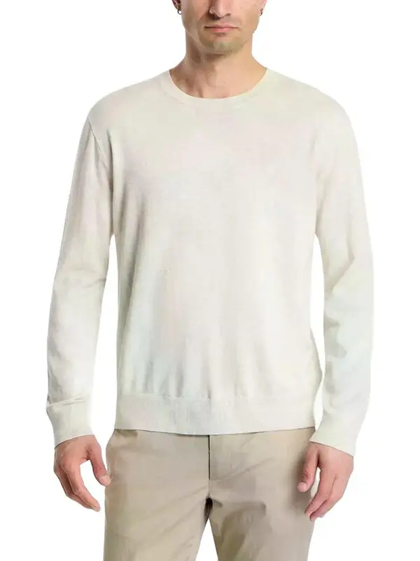 Calvin Klein Embroidered Crew Neck Sweater - Neutrals