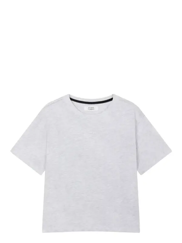 STUDIO TOMBOY Embroidered Back T-shirt - Grey