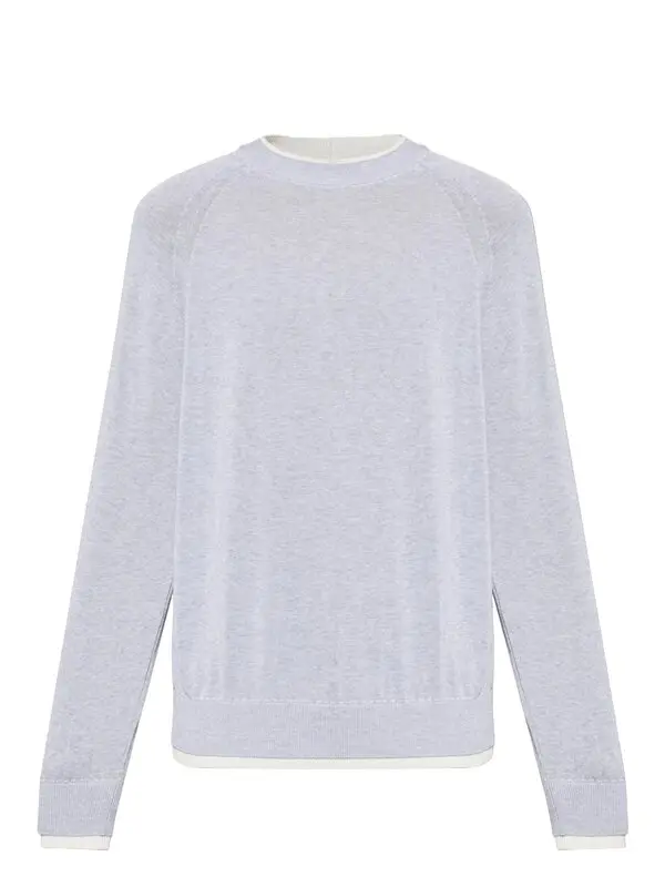 Eleventy Cotton Crew Neck Sweater - Grey