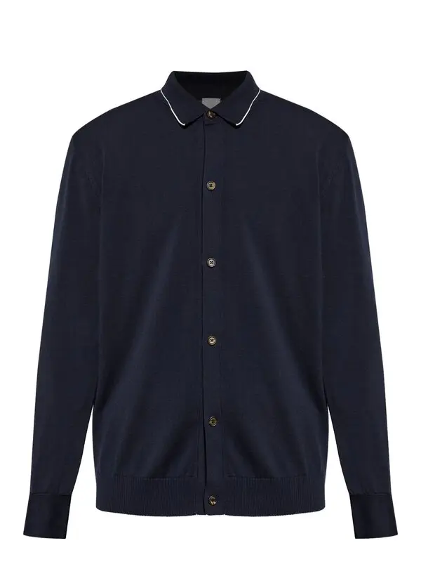Eleventy Cotton Cardigan - Navy Blue