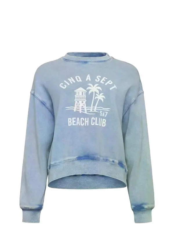 Cinq À Sept Beach Club Graphic-print Sweater - Blue