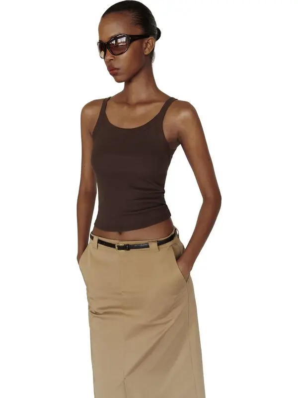REFORMATION Calie Tank Top - Brown