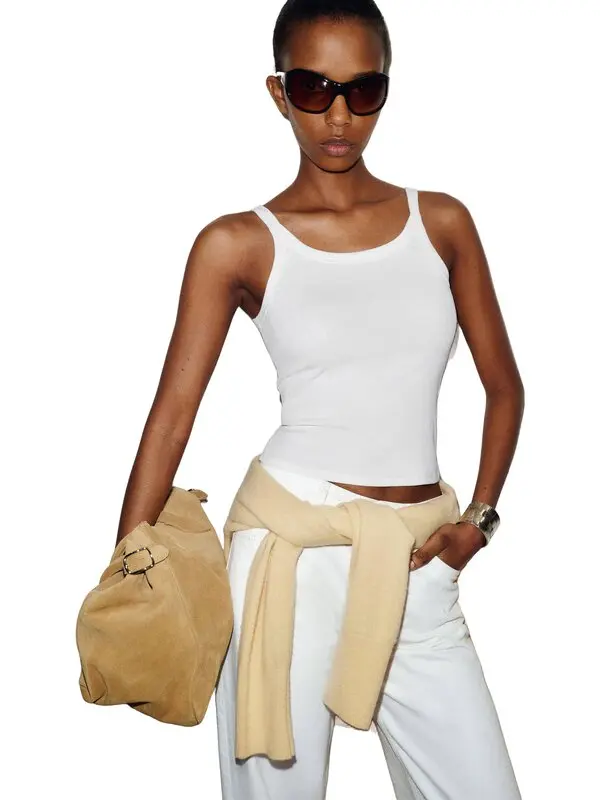 REFORMATION Calie Tank Top - Ivory