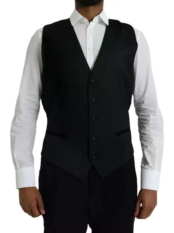 Dolce & Gabbana V-neck Waistcoat - Black