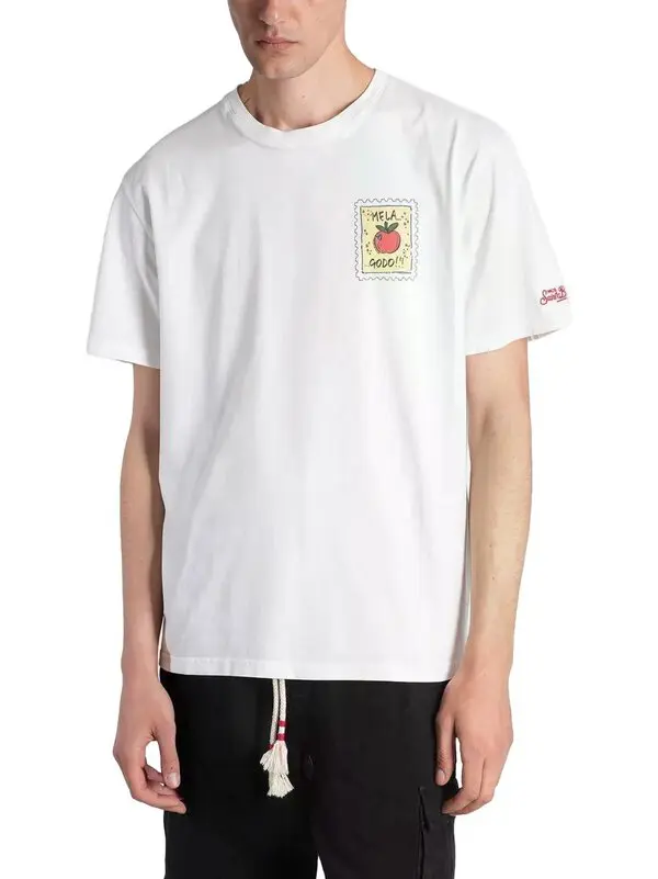 MC2 SAINT BARTH X Alessandro Enriquez Mela Godo-print Portland T-shirt - White