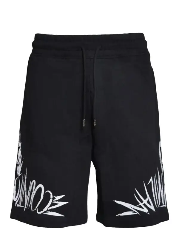 COUNTY OF MILAN Logo-print Track Shorts - Black