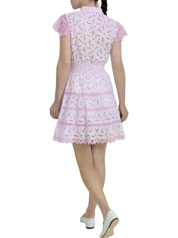 Temptation Positano Broderie Anglaise Mini Dress - Pink