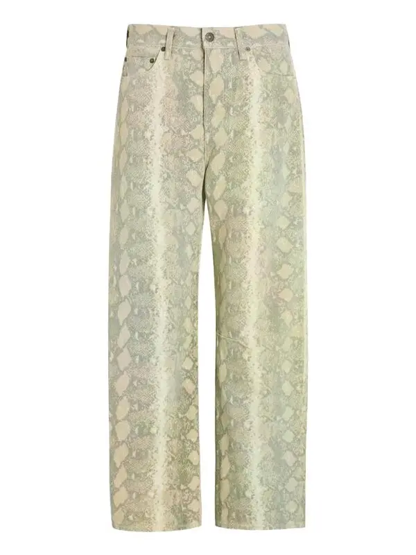 Citizens Of Humanity Miro Snake-print Wide Leg Jeans - Neutrals