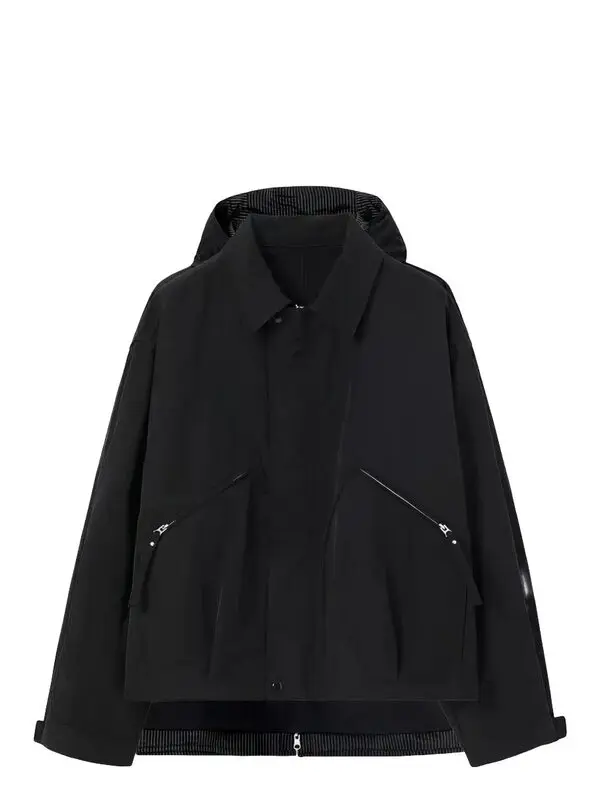 SOLID HOMME Zip-up Jacket - Black