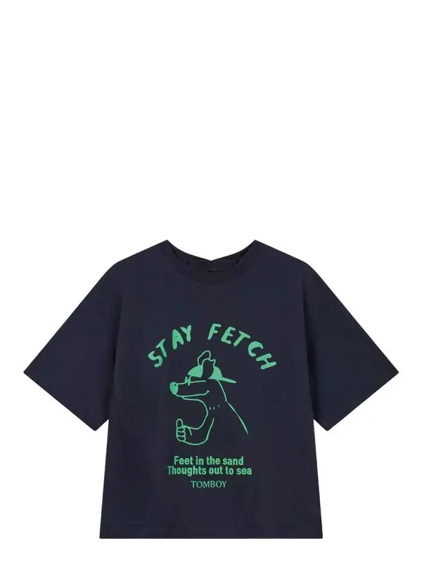 STUDIO TOMBOY Graphic Print Boxy-fit T-shirt - Blue