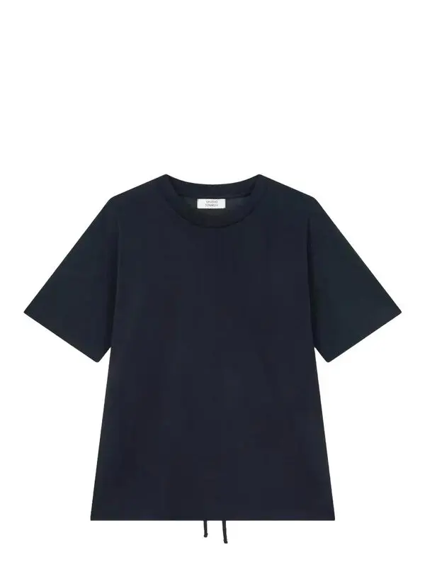 STUDIO TOMBOY Cut-out Drawstring T-shirt - Black
