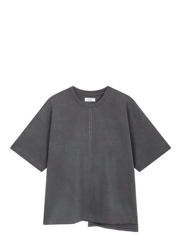 STUDIO TOMBOY Asymmetric Hem Panelled T-shirt - Grey