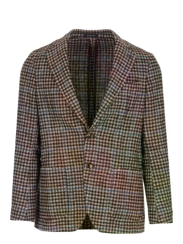 AL DUCA D’AOSTA 1902 Check Wool Blazer - Brown