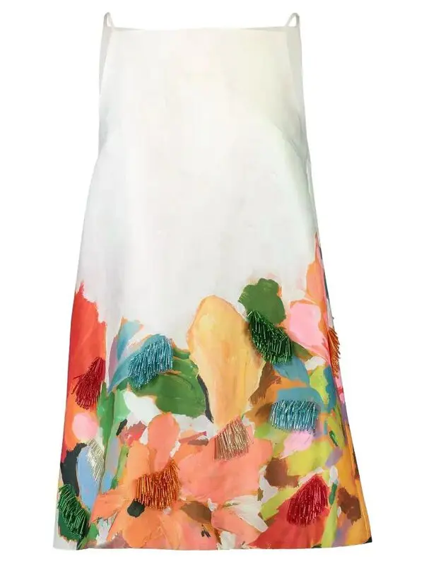 Acler Java Bead-embellished Mini Dress - White