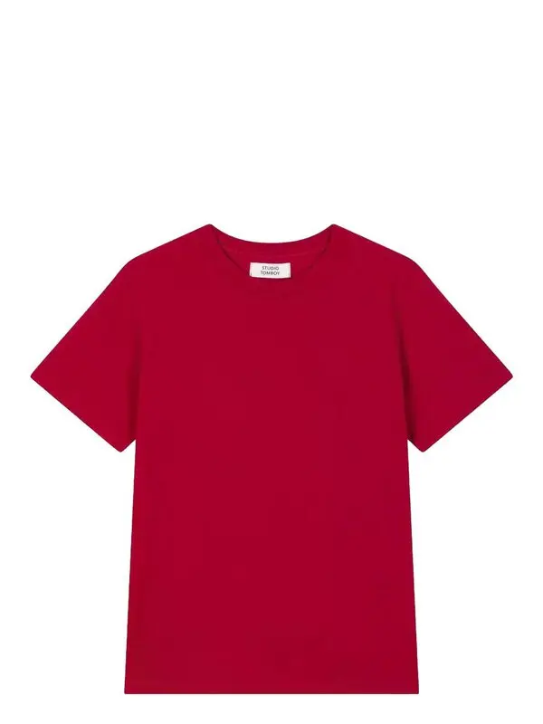 STUDIO TOMBOY Round Neck Short Sleeve T-shirt - Red