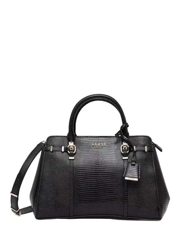 Guess Lizard-effect Tote Bag - Black