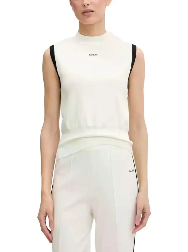 Guess Contrast Trim Tank Top - Neutrals