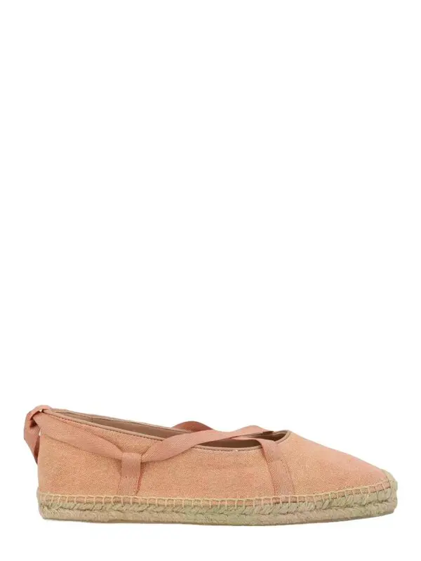 CastaÑer Lace-up Espadrille Ballet Flats - Orange