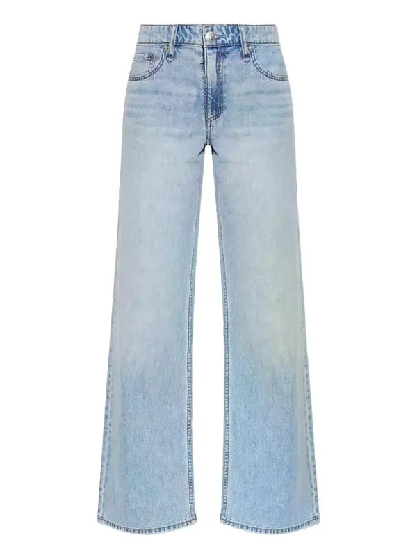 Rag & Bone Faded Straight-leg Jeans - Blue