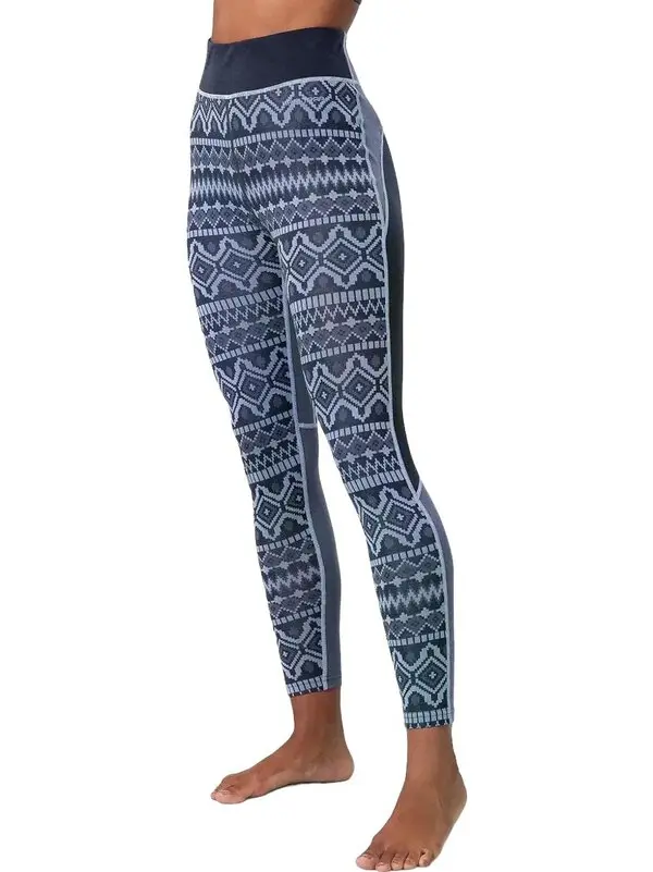 Kari Traa Malia Fair Isle Patterned Base-layer Leggings - Blue