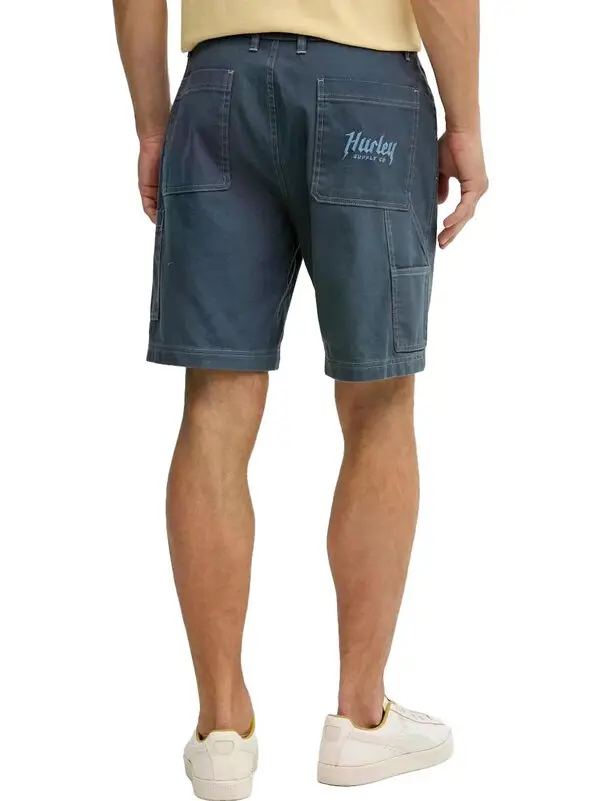 Hurley Bruno Logo-embroidered Carpenter Shorts - Blue