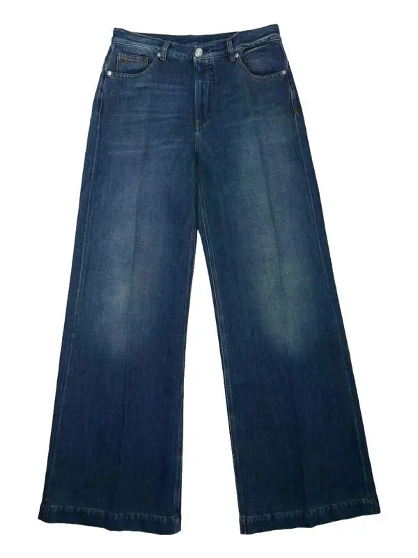NINE:INTHE:MORNING Faded Wide-leg Jeans - Blue