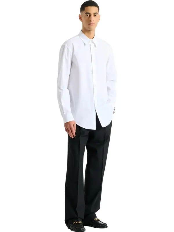 Balmain Shirt In Cotton Poplin - White