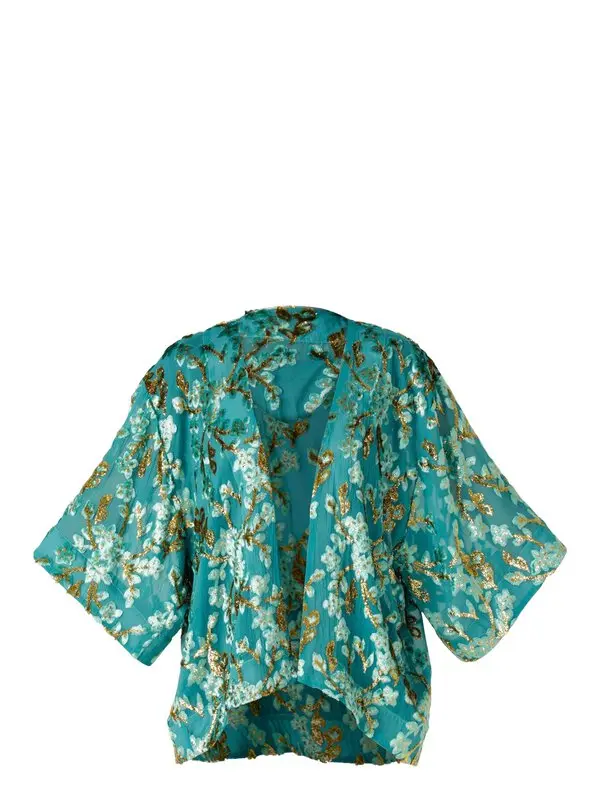 SACHA DRAKE Blossom Kimono - Blue