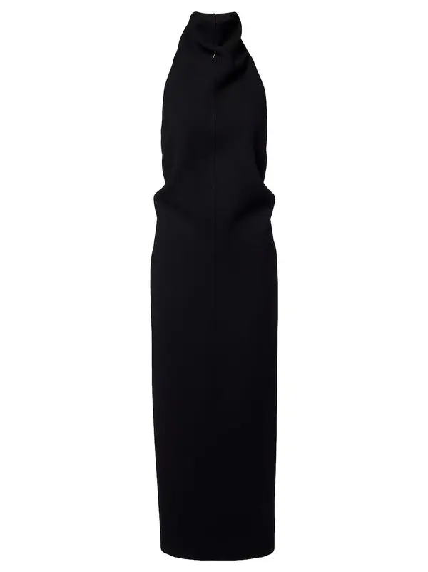 Khaite Roxanne Crêpe Maxi Dress - Black
