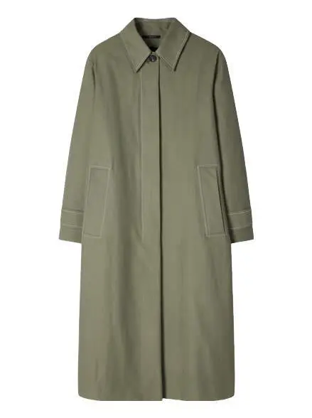 Paul Smith Brushed Cotton Mac - Green
