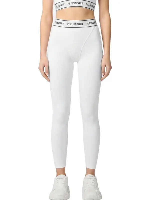 PLEIN SPORT Logo Waist Leggings - White