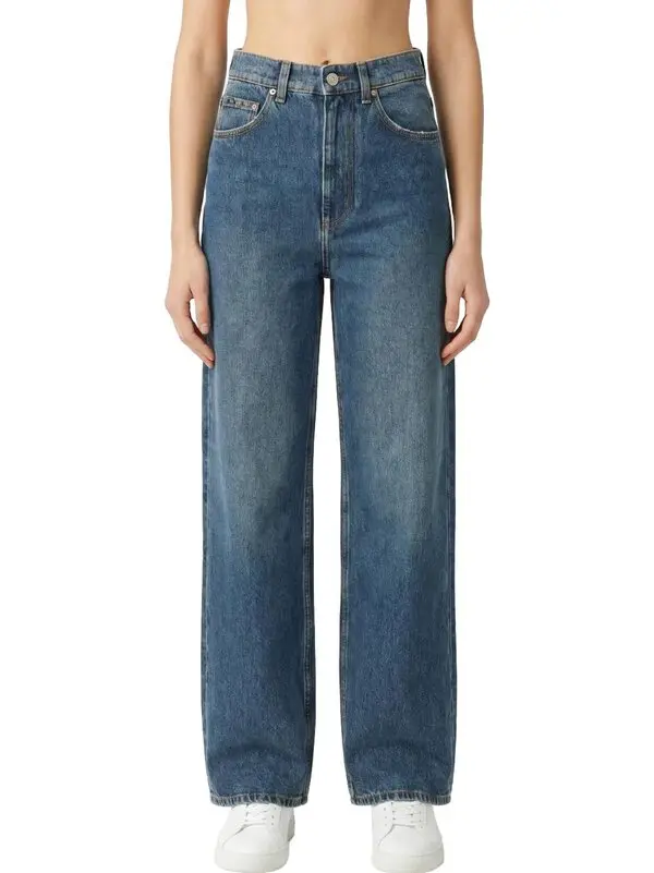 Dolce & Gabbana High Waisted Wide Leg Jeans - Black