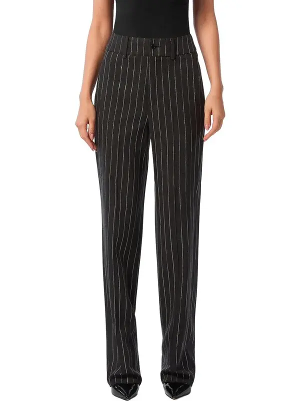 Philipp Plein Pinstriped Wool Blend Trousers - Grey