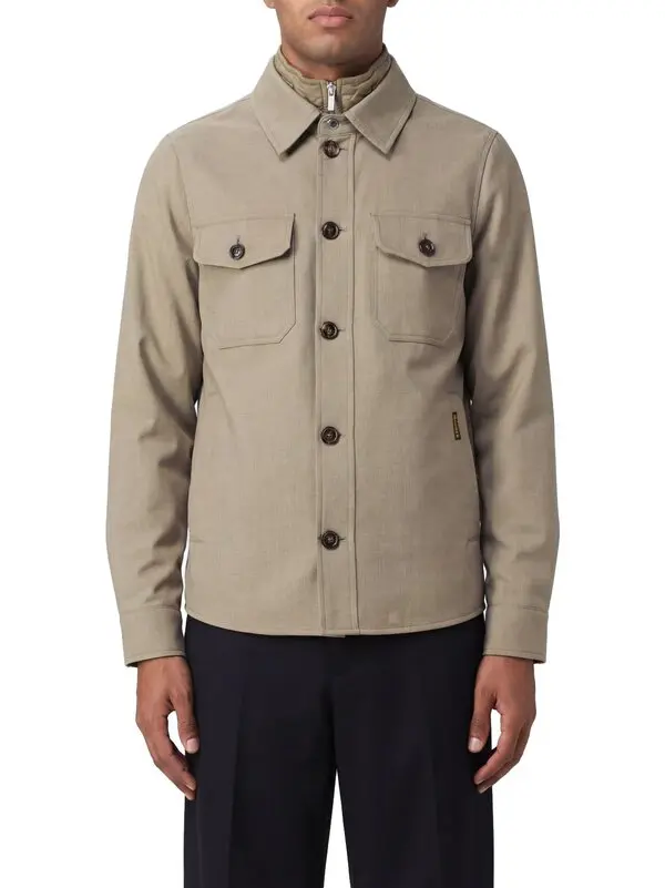 MOORER Collared Jacket - Sand