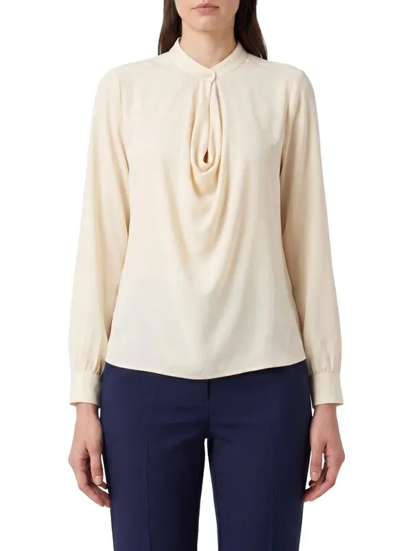 Max Mara Draped Top - Milk