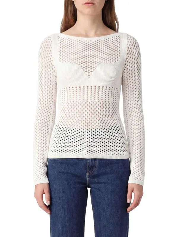 Sportmax Crochet Knit Sweater - White