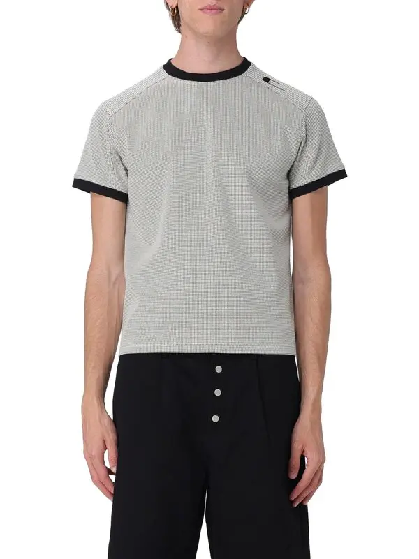 CARRER Crewneck T-shirt In Cotton Blend With Contrast Logo - Grey