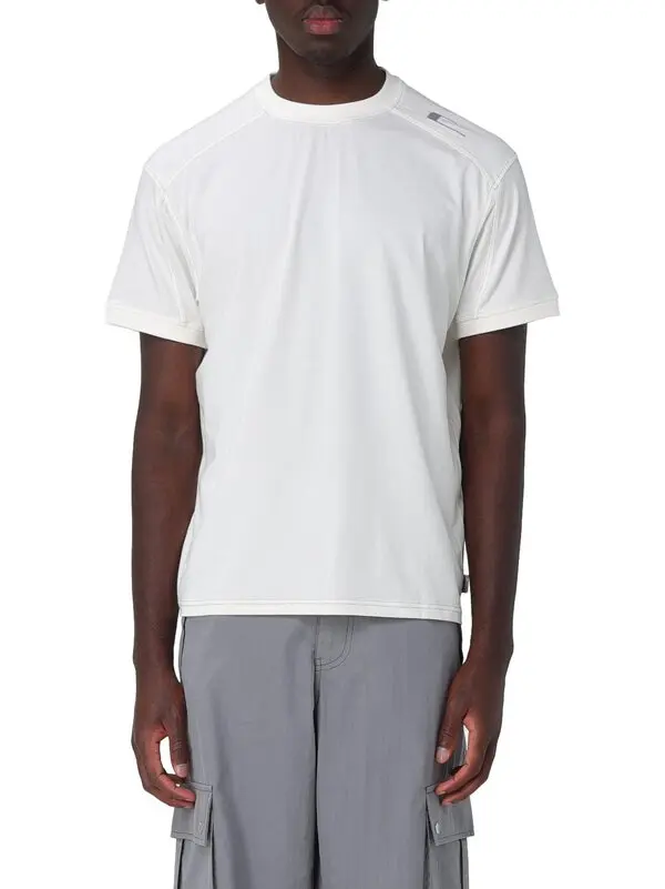 CARRER Crewneck T-shirt In Cotton Blend With Contrast Logo - White