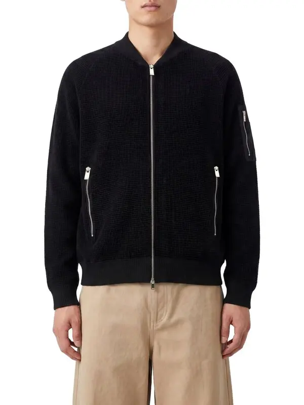 TATRAS Cotton Blend Bomber Jacket With Zip Closure And Dropped Shoulders - Black