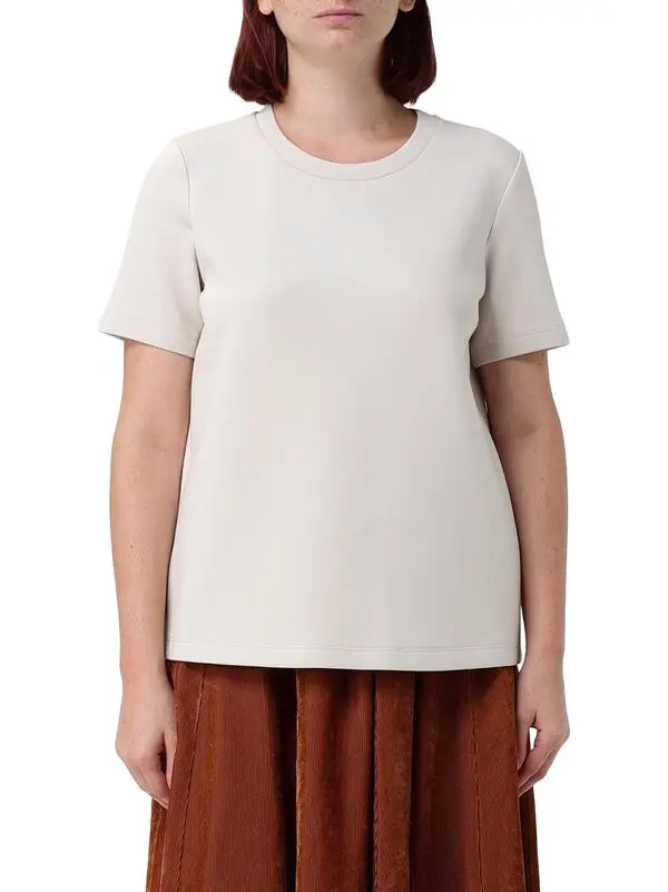 Max Mara Nancy T-shirt In Scuba Jersey - Beige