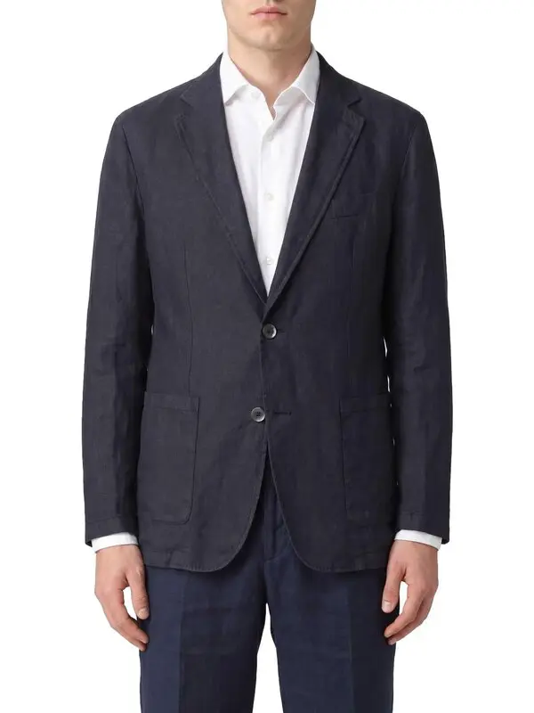Altea Single-breasted Linen Blazer - Blue