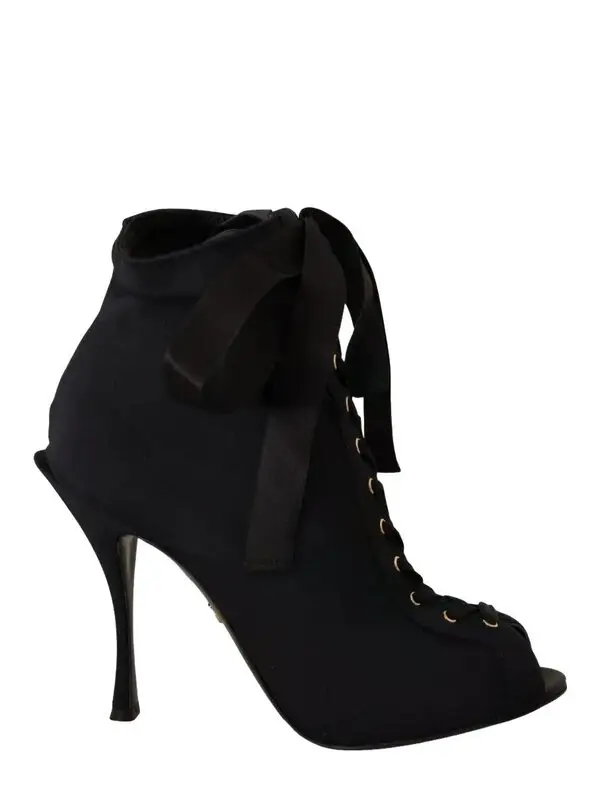 Dolce & Gabbana Peep-toe Heeled Sandals - Black