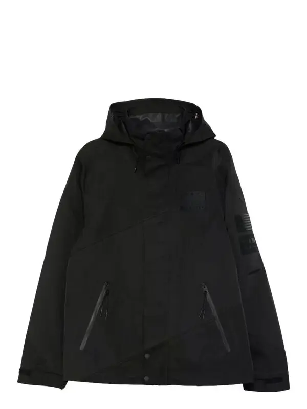 Tommy Hilfiger Logo-patch Hooded Jacket - Black