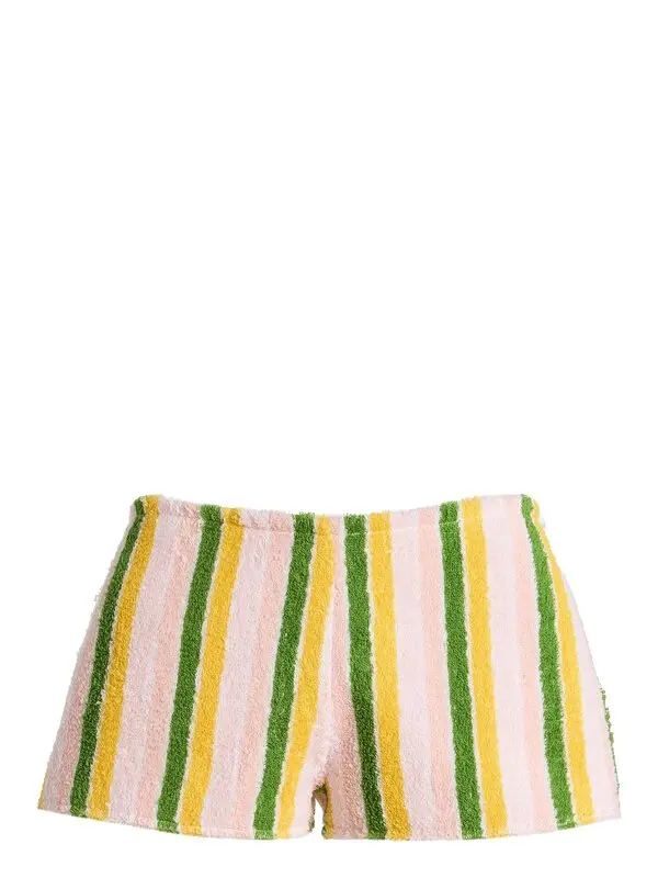La Veste Exclusive Harbor Striped Cotton Mini Shorts - Multi