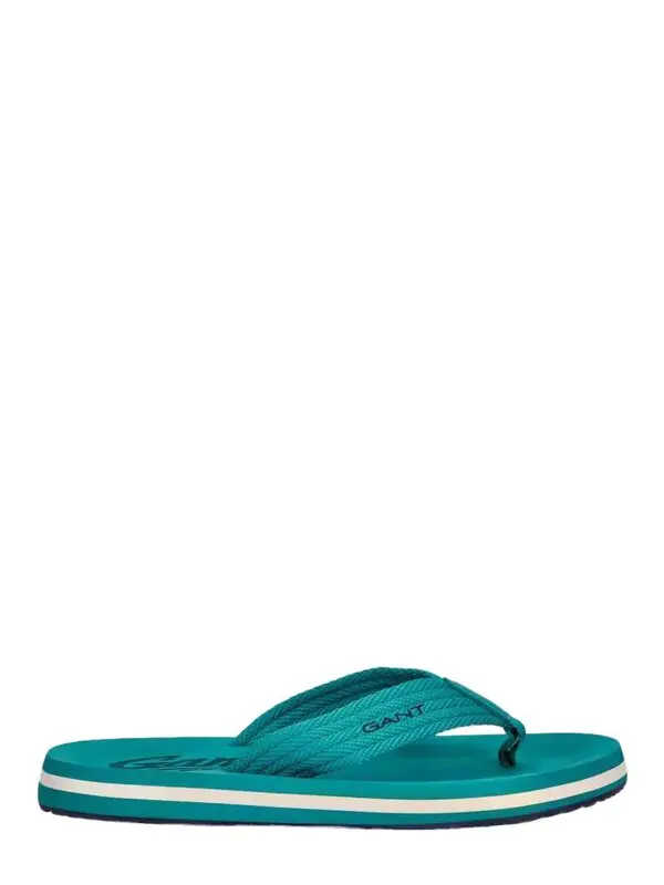 Gant Logo-print Braided Flip-flops - Green