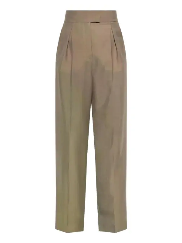 Valentino Garavani Pleated Wide-leg Trousers - Neutrals
